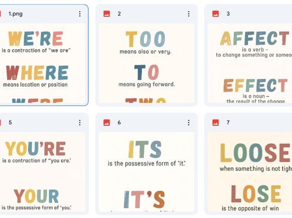 Homophones and Commonly Confused Words Posters – Grammar Classroom ...