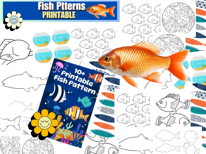 Printable Fish Patterns – Creative Templates for Crafts and Coloring ...