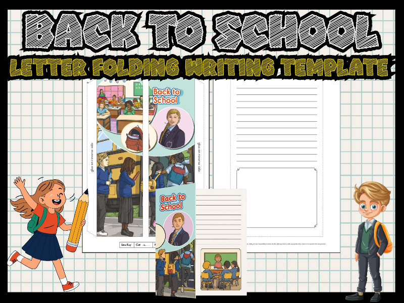 Back to School Letter Folding Template – Writing Activity & Craft for ...