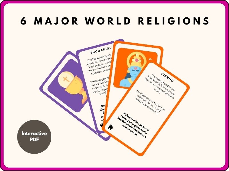 Interactive World Religions Bundle: Christianity Islam Judaism Sikhism ...