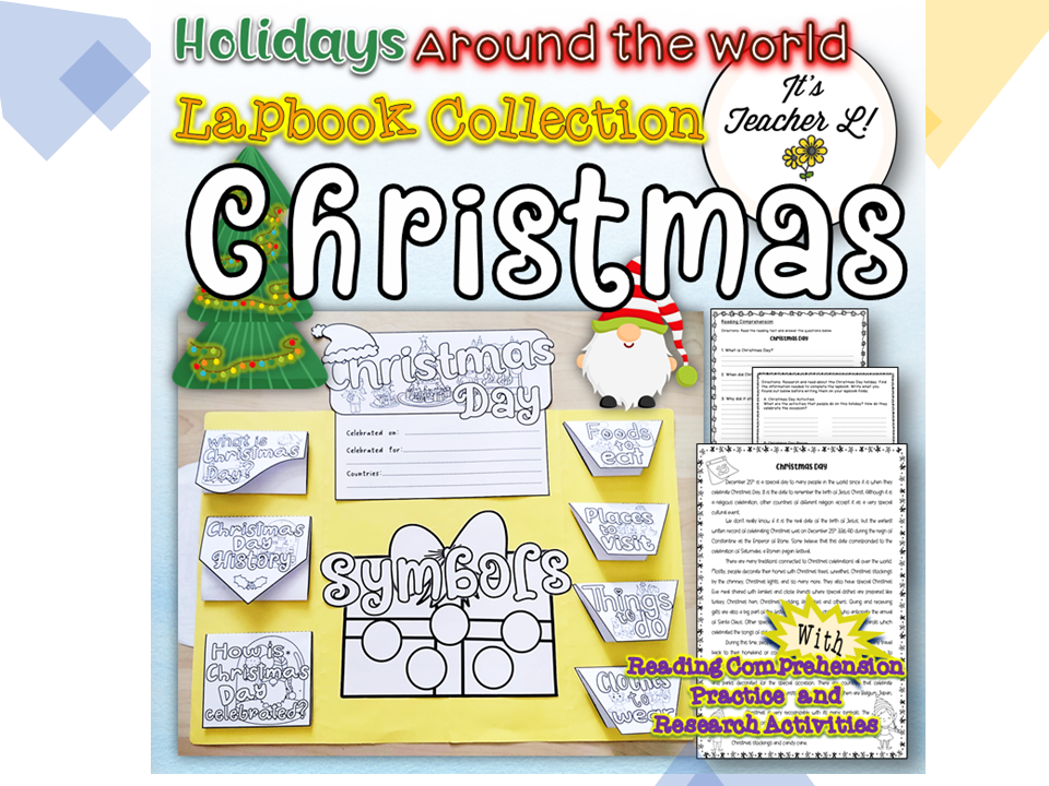 Christmas Lapbook with Reading Comprehension Activities | Teaching ...