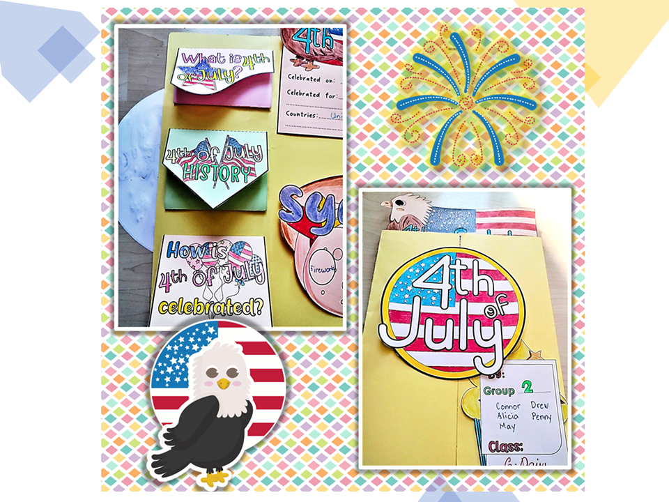 Fourth of July Lapbook with Reading Comprehension Worksheets | Teaching ...