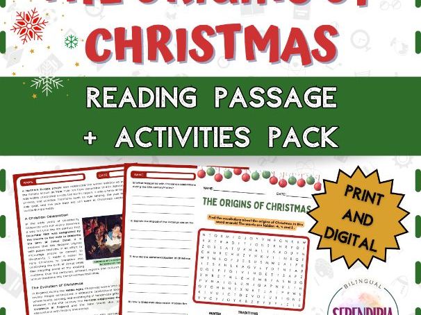 The History of Christmas | READING + WRITING PROMPTS | Middle School No ...