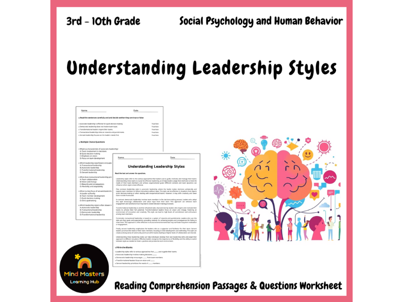Understanding Leadership Styles Reading Comprehension Passages ...