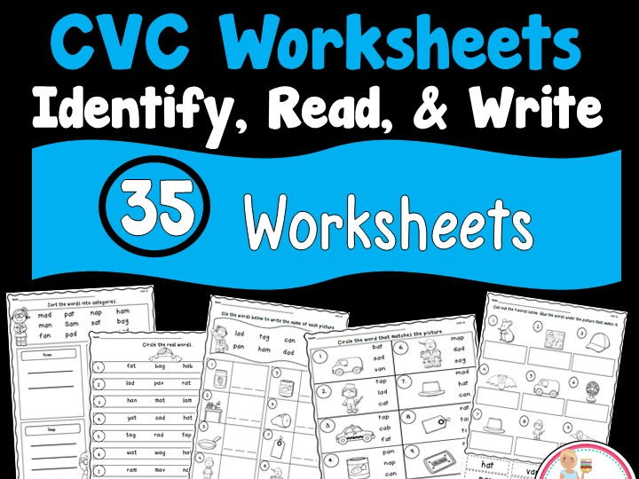 CVC Worksheets to Identify, Read, and Write by teacherstakeout ...