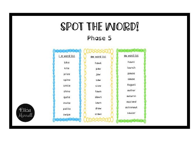 FREE Phonics Phase 5 Word Lists Teaching Resources FREE Phonics Phase 5 Word Lists Teaching Resources