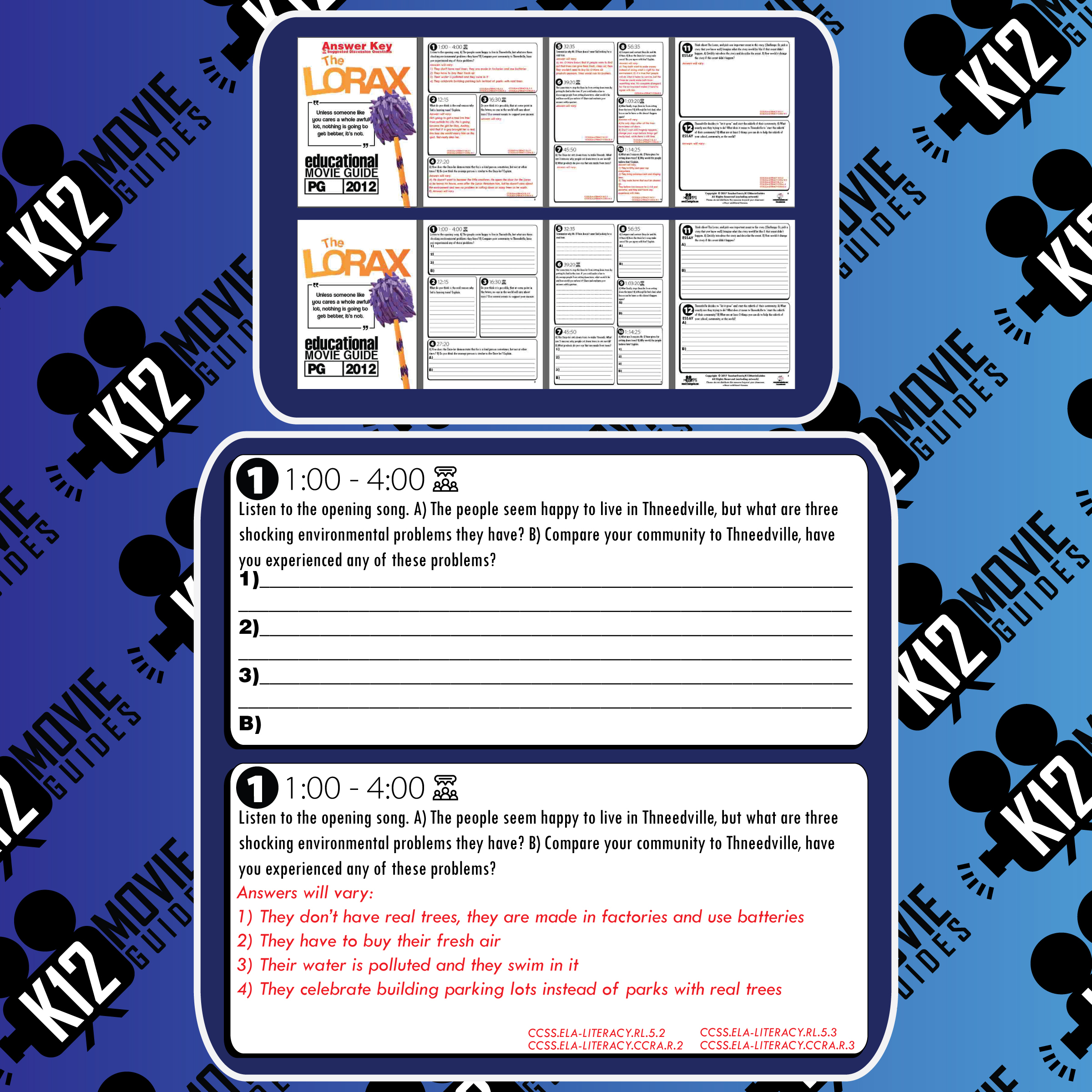 The Lorax Movie Guide | Questions | Worksheet (PG - 2012) | Teaching ...