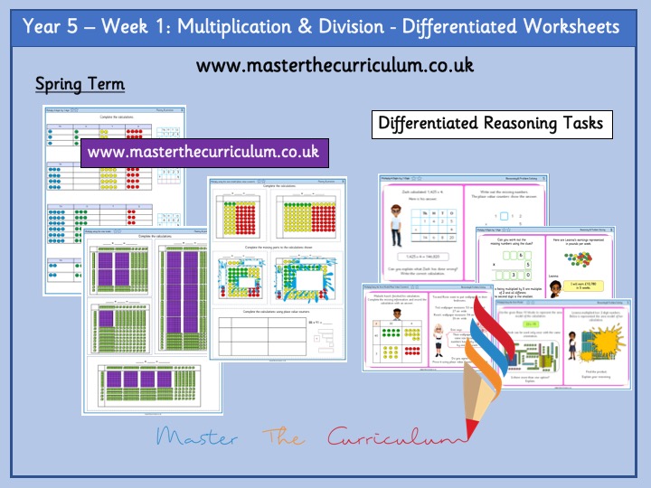 Year 5– Week 1 – Multiplication & Division Differentiated Worksheets ...