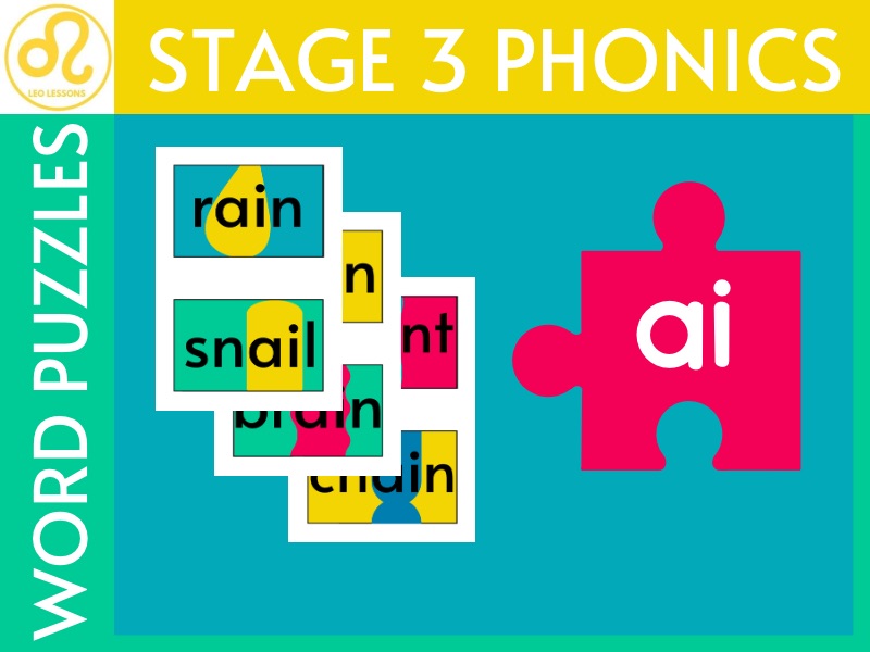 Stage 3 phonics word puzzle bundle 12 sounds | Teaching Resources