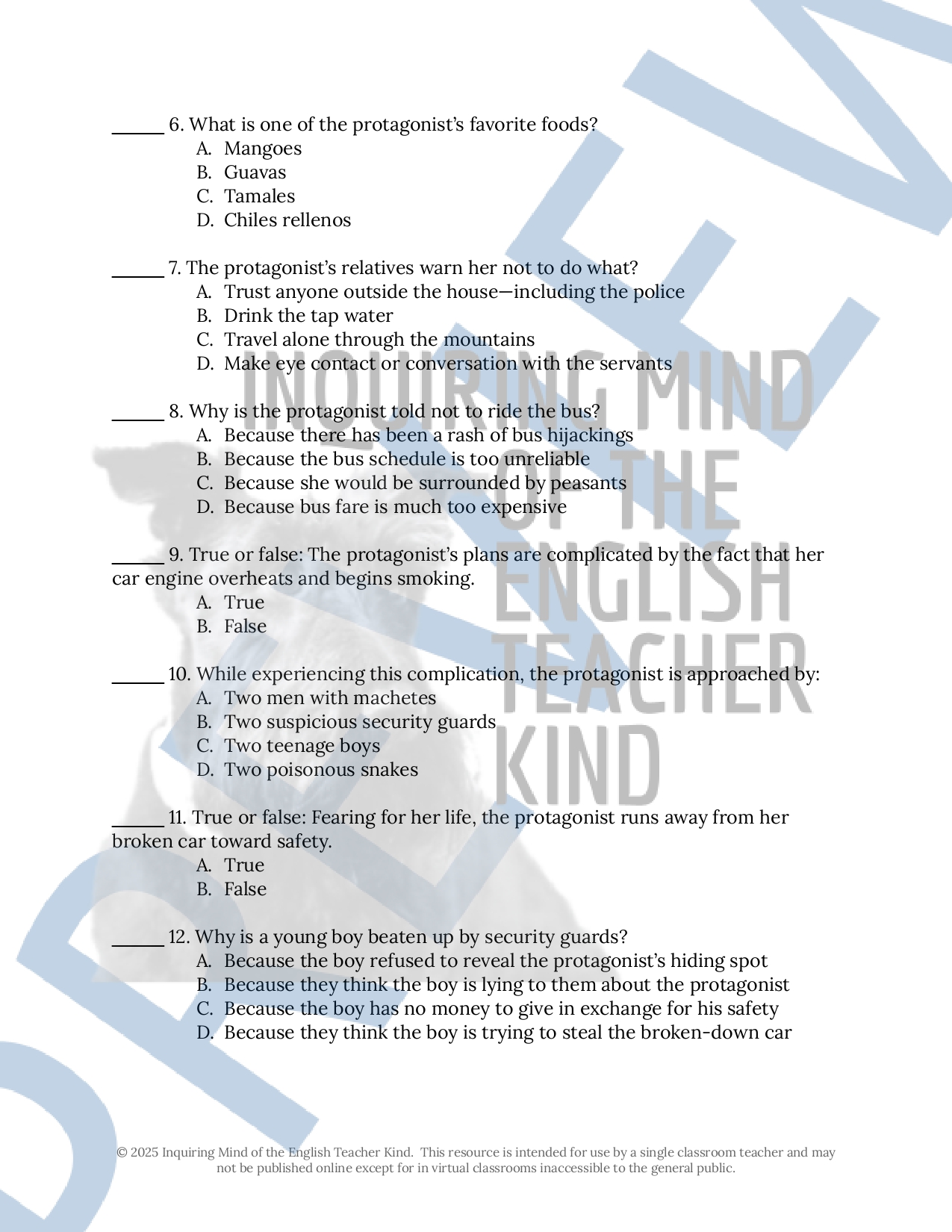 "Antojos" by Julia Alvarez Quiz and Answer Key (Short Story) | Teaching ...