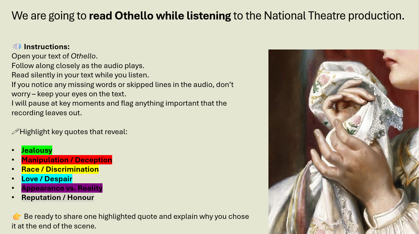 LOVE THROUGH THE AGES- OTHELLO A1S2 | Teaching Resources