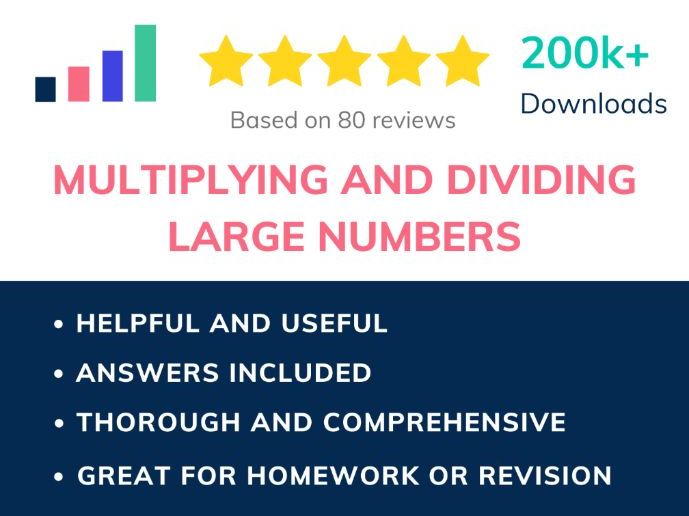 Multiplying And Dividing Large Numbers Teaching Resources