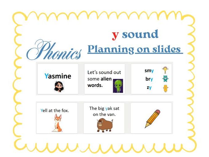 Year 1 Phonics Y Sound Lesson | Teaching Resources