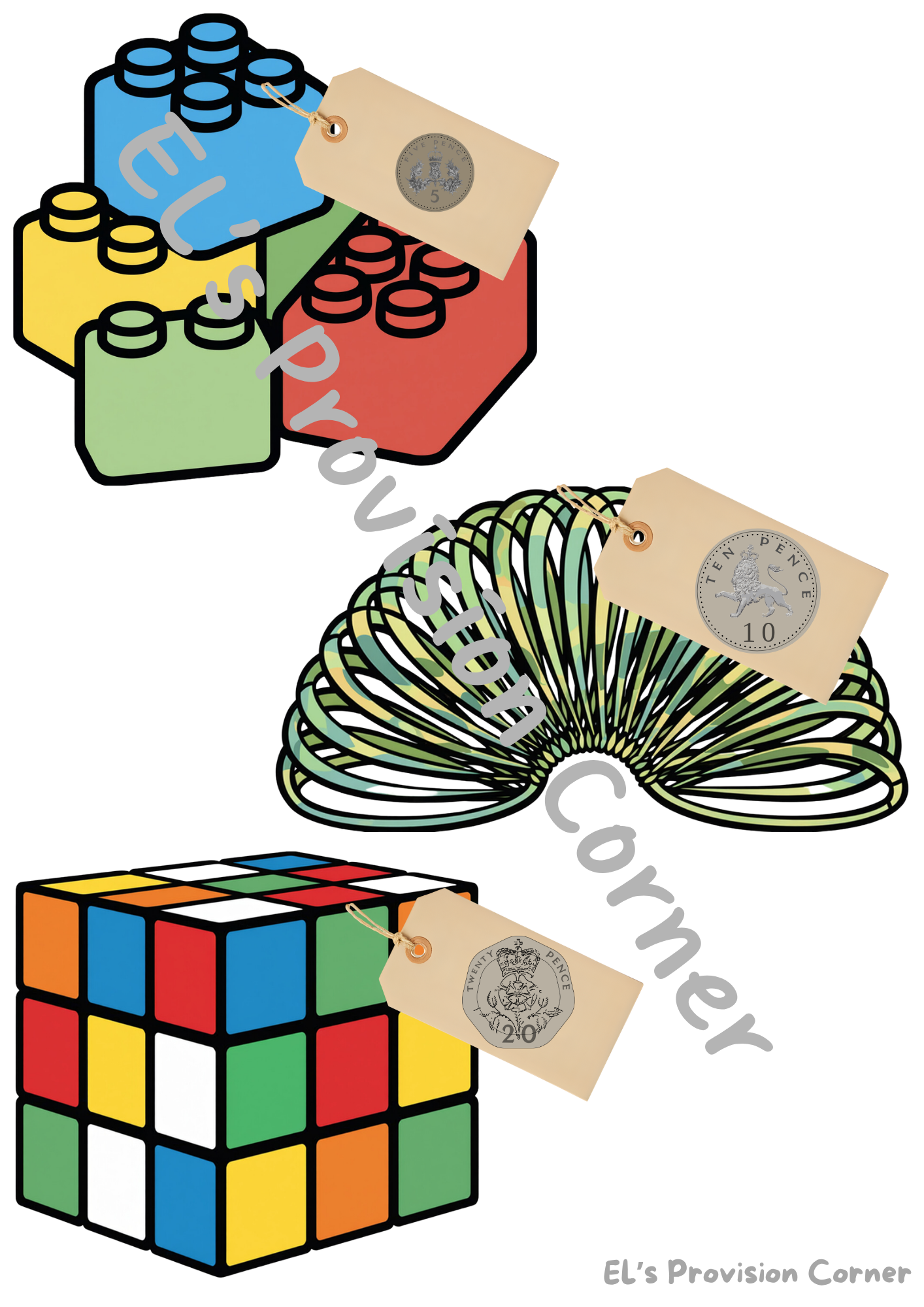 Toy shop hunt- Money- coins- total amounts- continuous provision ...