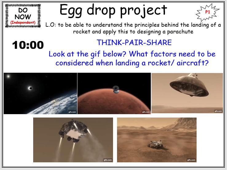 Egg drop project | Teaching Resources
