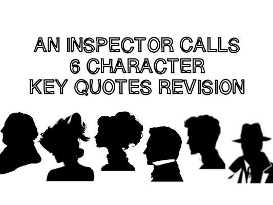 GCSE English Lit - An Inspector Calls - 6 Character Key Quotes Revision ...