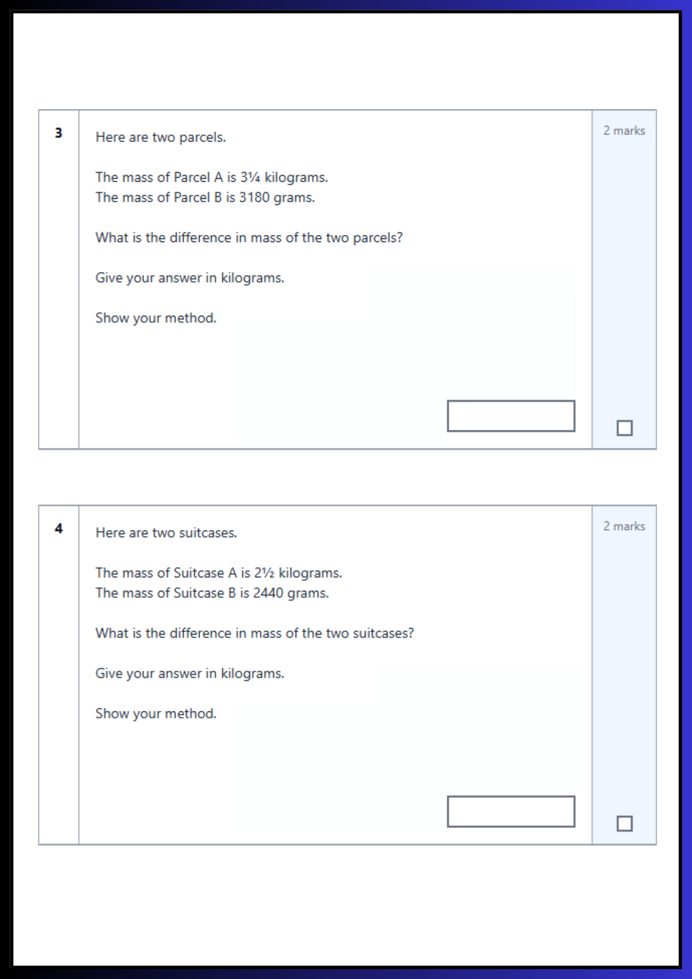 KS2 SATs Reasoning Diagnostic Practice (5Qs Set 1 for D2) with ...