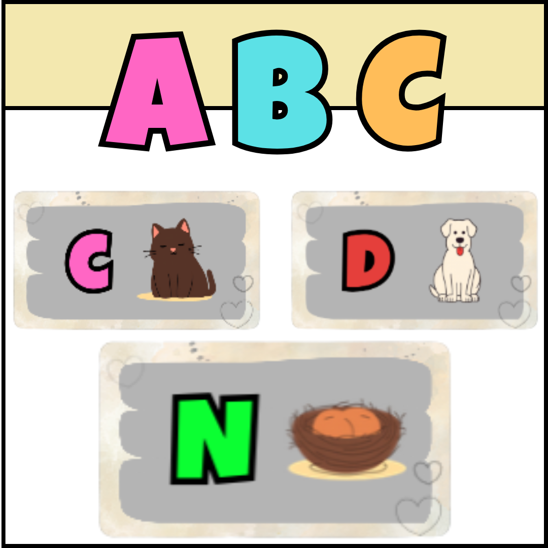 Alphabet Cards Flash Cards Word Wall Posters Decorations preschool ...