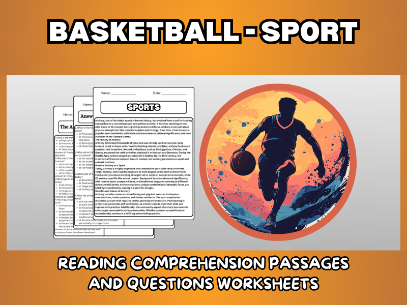Basketball - Sport Reading Comprehension Passages and Questions ...