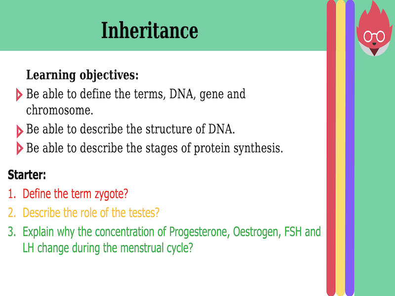 IGCSE Edexcel Biology (9-1) Inheritance *Updated* | Teaching Resources