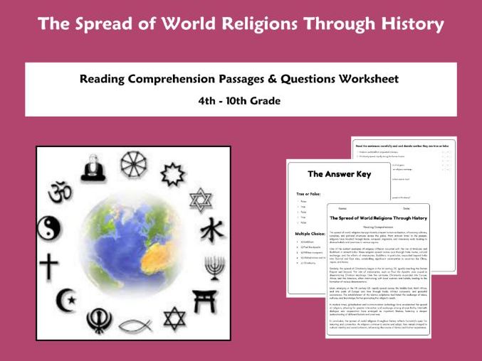 The Spread of World Religions Through History: Reading Comprehension ...
