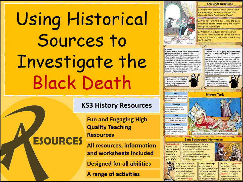 KS3 History: The Black Death 1348 Source Investigation | Teaching Resources