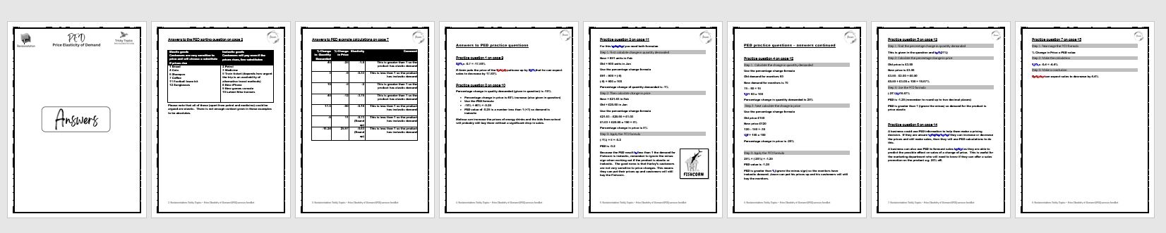 Edexcel A level Business Price Elasticity of Demand (PED) Tricky Topic ...