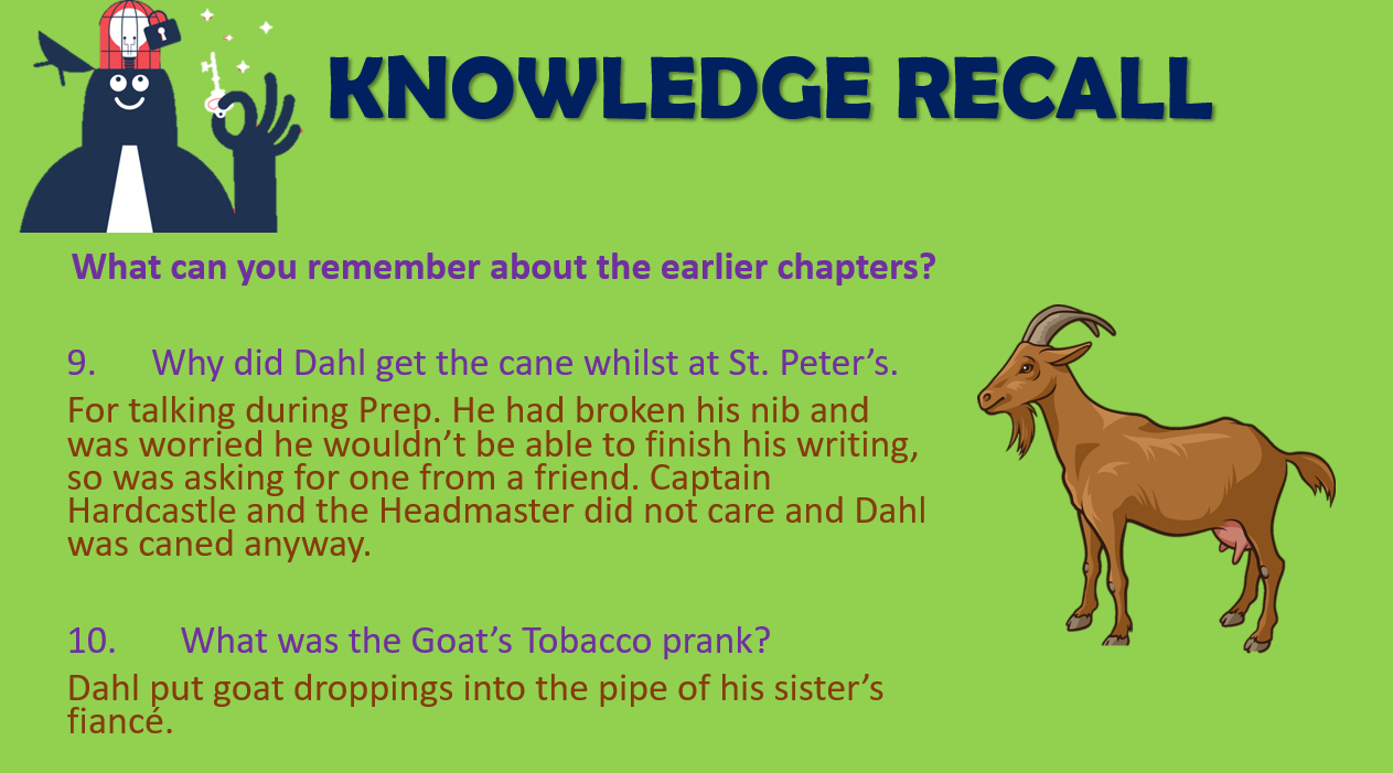 Boy - Roald Dahl - Chapters 18-21: Repton School - Double Lesson ...