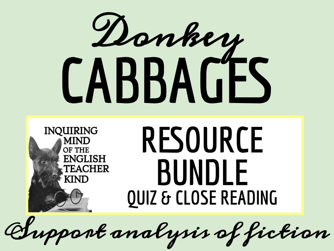 "Donkey Cabbages" by the Brothers Grimm Resource Bundle | Teaching ...