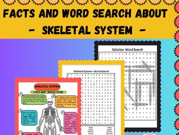 Human Body Systems | Skeletal System | Facts and Word Search | Teaching ...