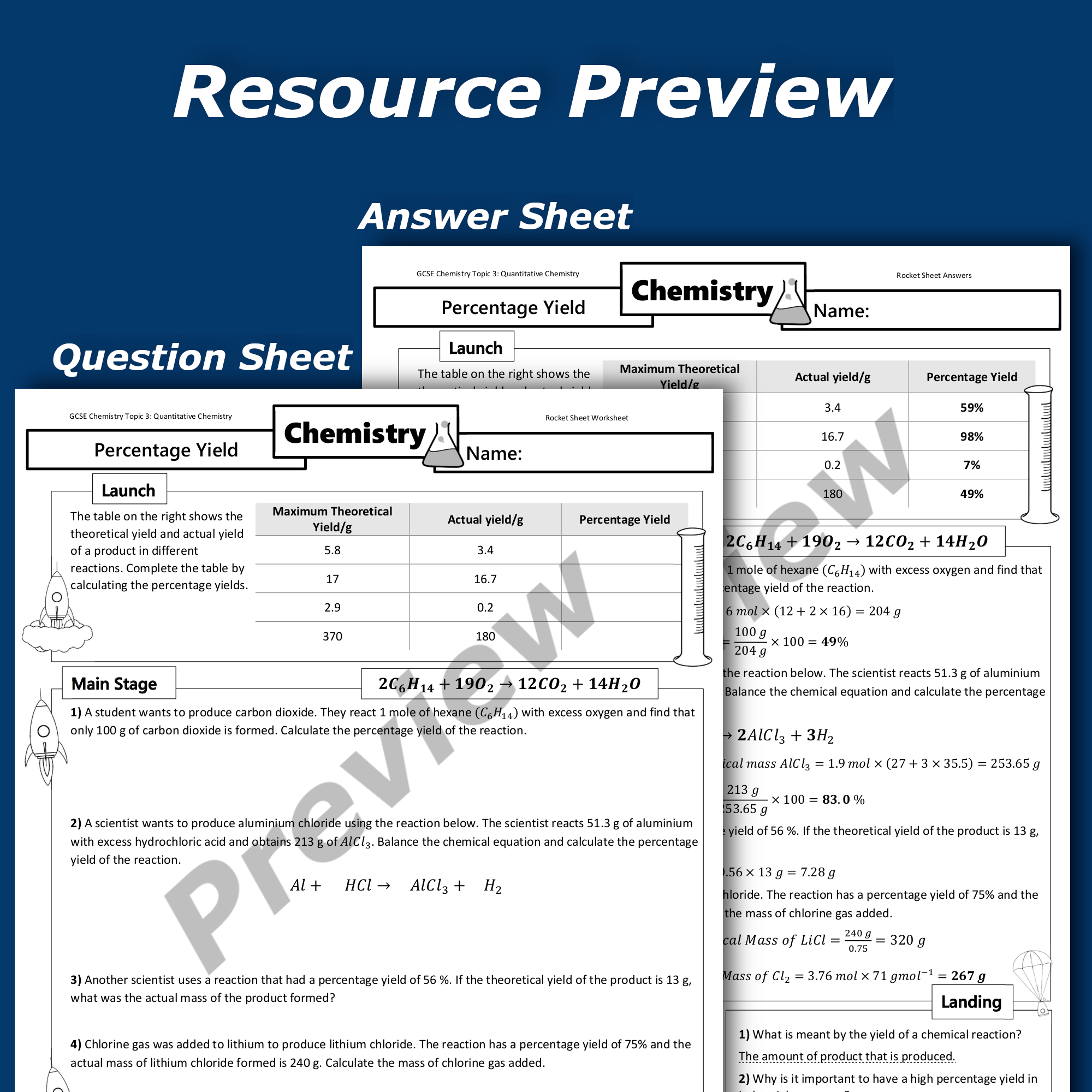 80 Homework Sheets Ultra Bundle GCSE Chemistry (AQA) | Teaching Resources
