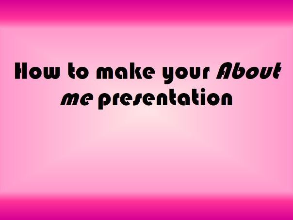 About Me Activity Teaching Resources