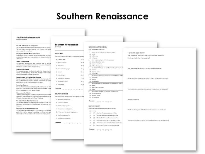 Southern Renaissance | Teaching Resources