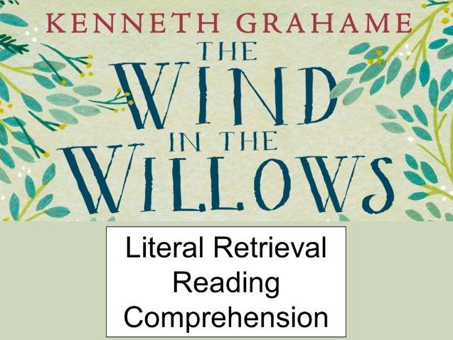 The Wind in the Willows Year 4 Literal Retrieval Reading Comprehension ...