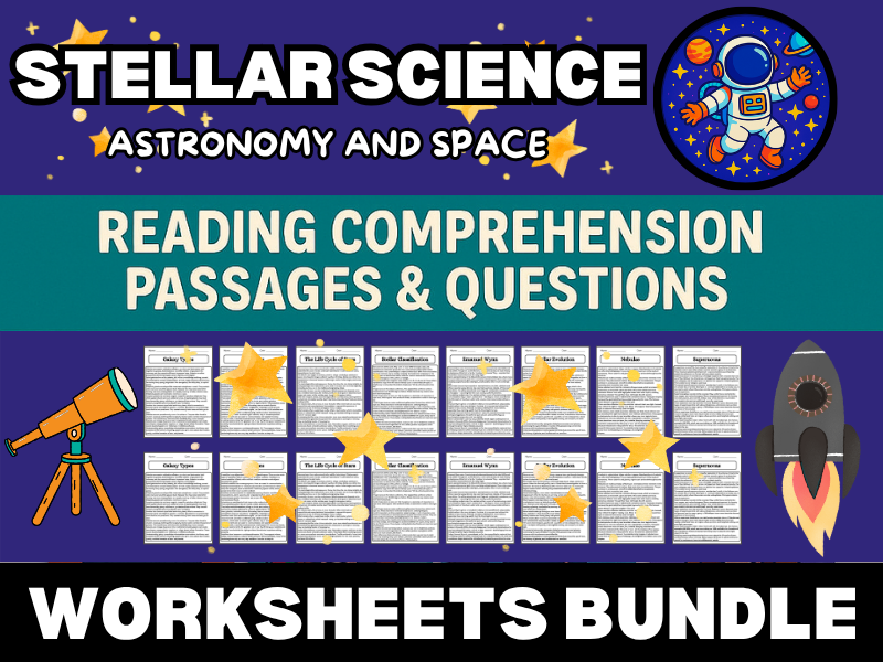 Stellar Science - Astronomy and Space Reading Comprehension Passages ...