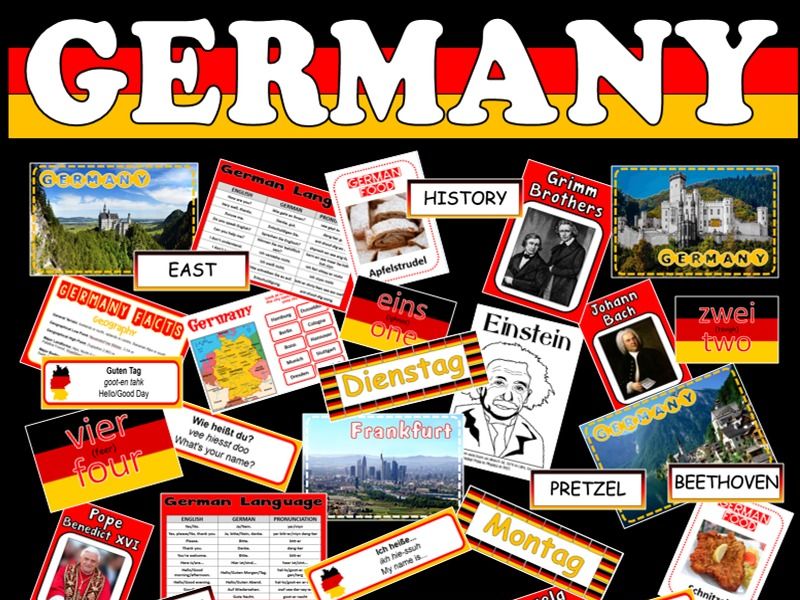 GERMANY TEACHING RESOURCES -GEOGRAPHY MAPS GERMAN LANGUAGE CULTURE ...