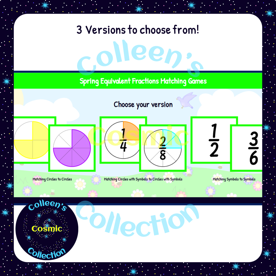 Spring Equivalent Fractions Digital Activity | Teaching Resources