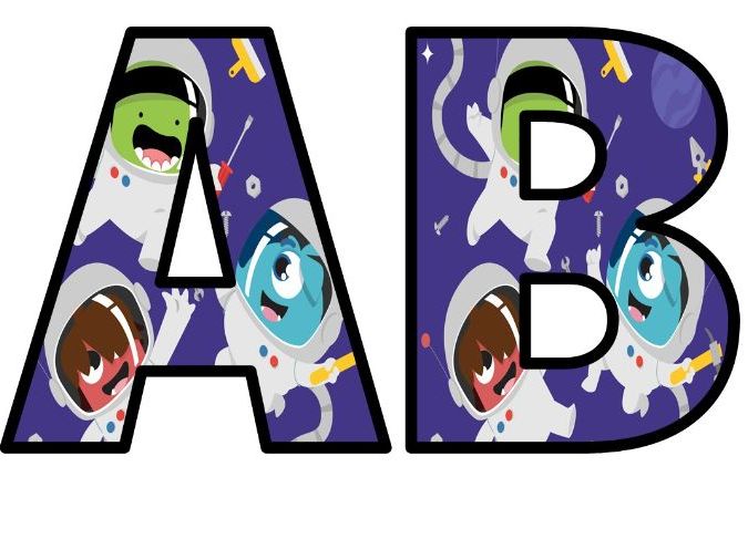 NEW Class Dojo Space Design New Display Lettering Whole Alphabet ...