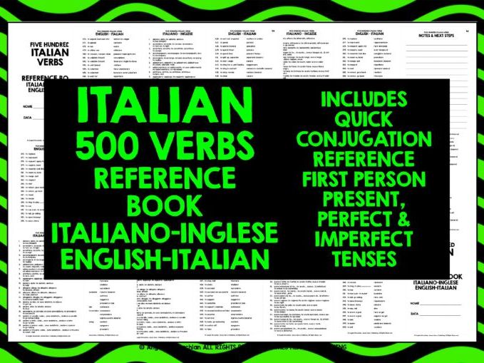 Elementary school Italian resources: grammar