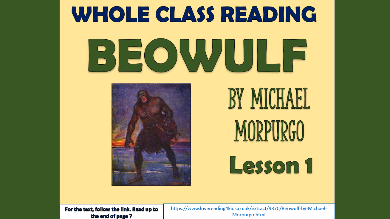 Beowulf - Michael Morpurgo - Whole Class Reading Lessons! | Teaching ...